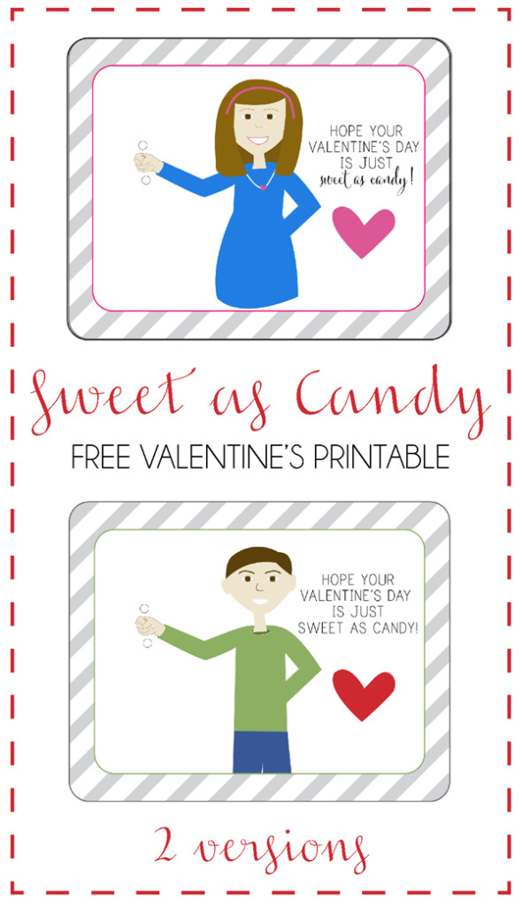 Sweet as Candy Valentine's Free Printable - JESSIKA REED