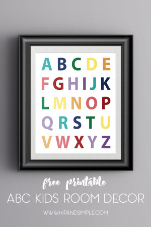 ABC Kids Room Decor - Free Printable - JESSIKA REED